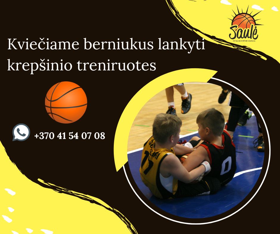 Kviečiame berniukus lankyti krepšinio treniruotes – KA Saule